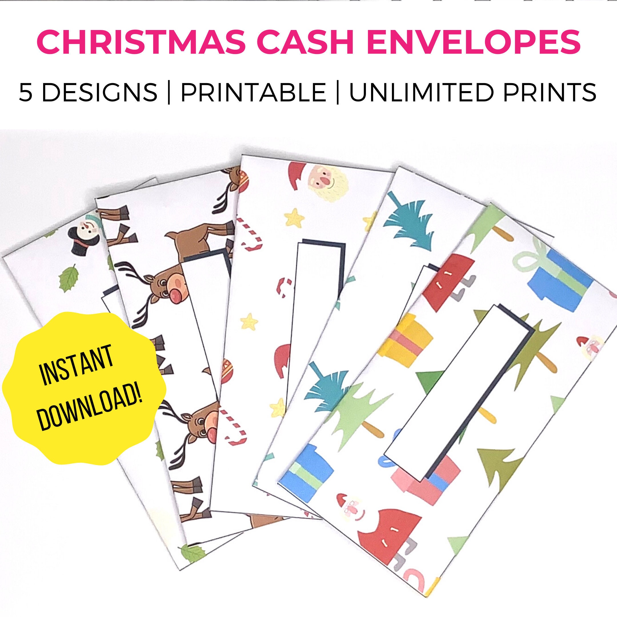 Christmas Cash Envelopes | Holiday Cash Envelopes | Cash Envelope ...