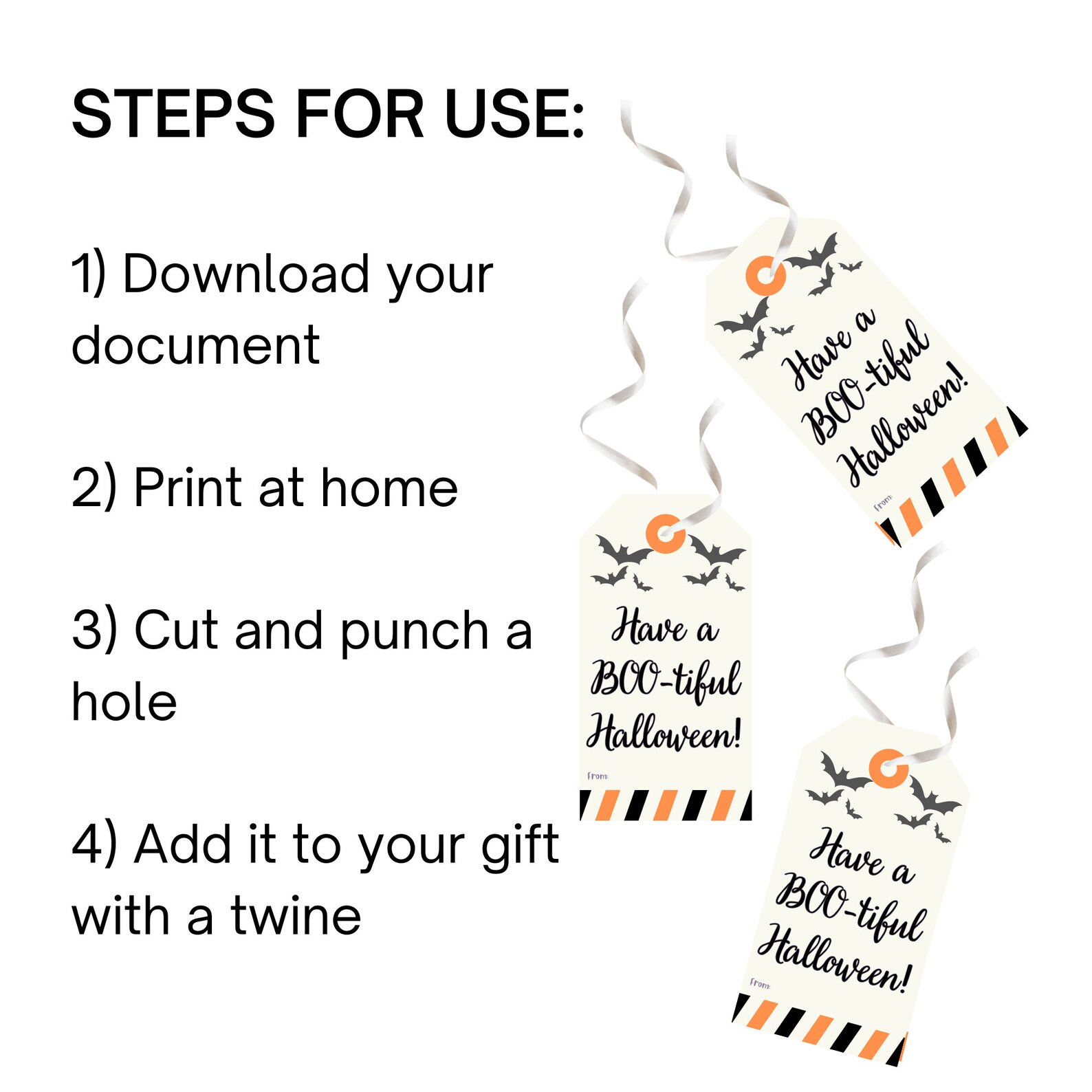 Halloween Gift Tags Printable, Halloween Tags Printable, Halloween ...