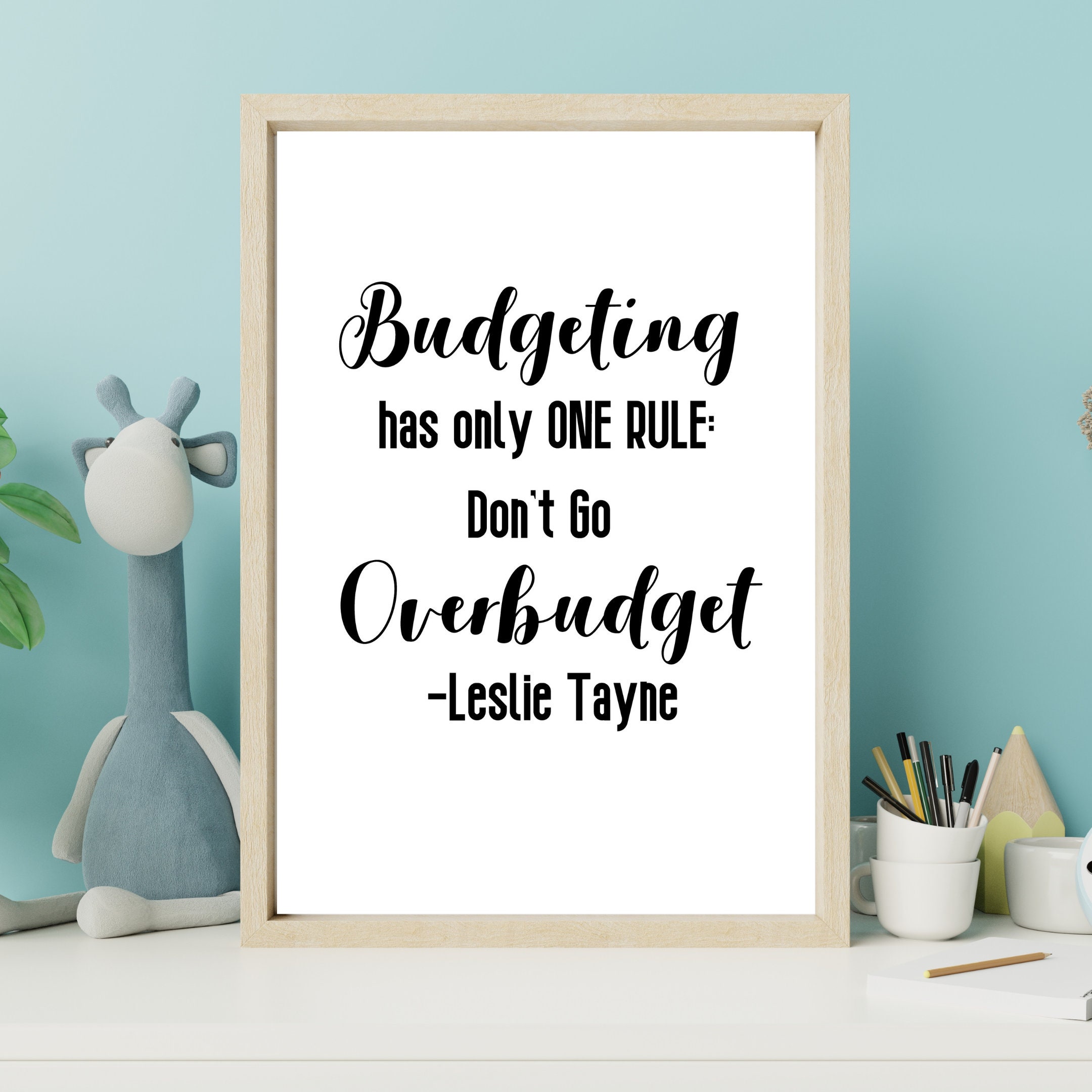 Budgeting Quote Wall Art Budgeting Inspirational Quote Motivational ...
