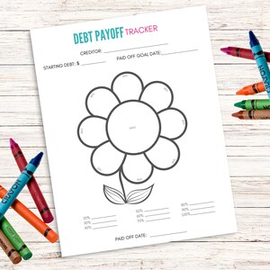 Debt Payoff Tracker, Debt Coloring Chart, Payment Tracker PDF, Debt ...