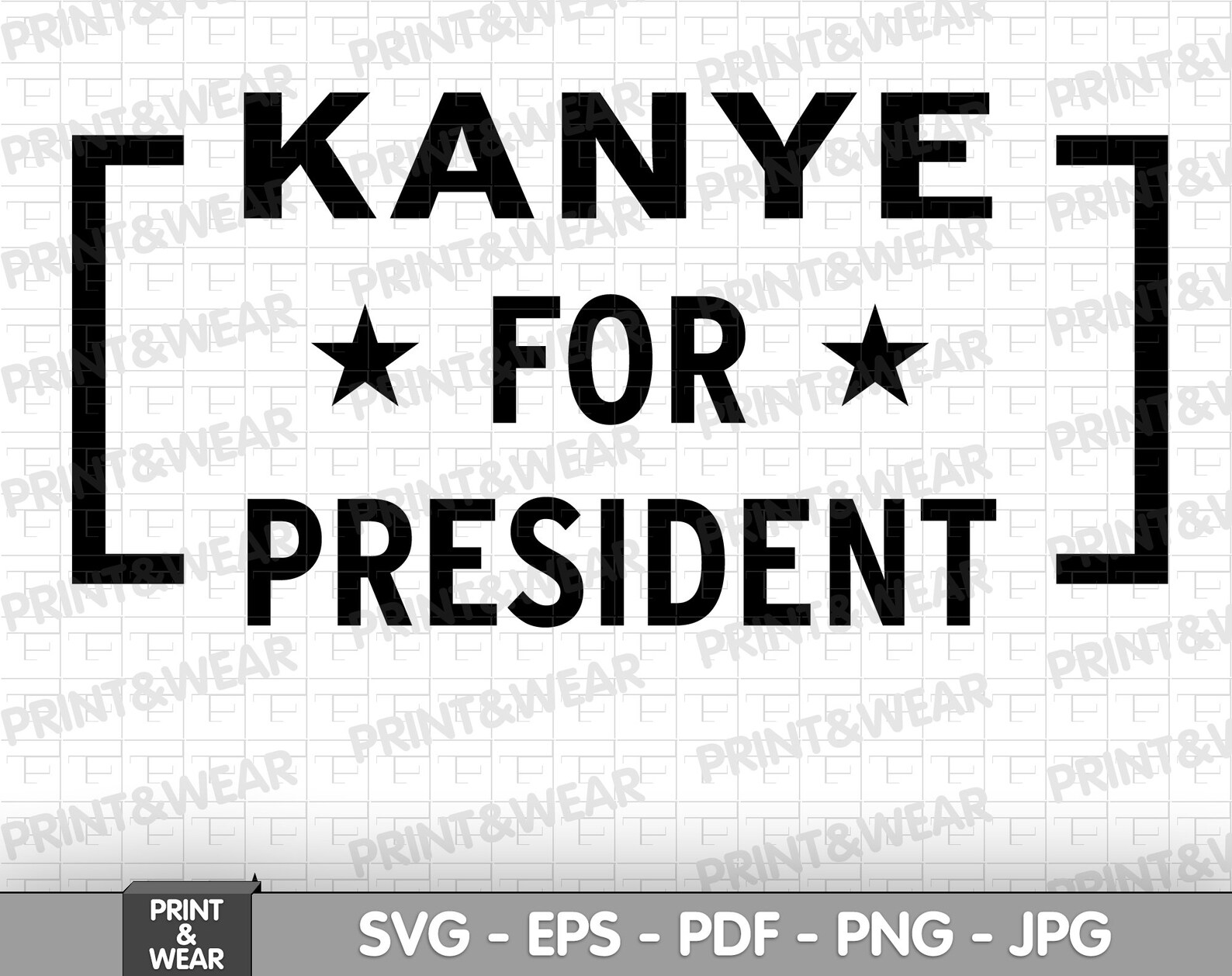 Kanye West for President Svg Bundle Kanye 2020 Kanye for - Etsy