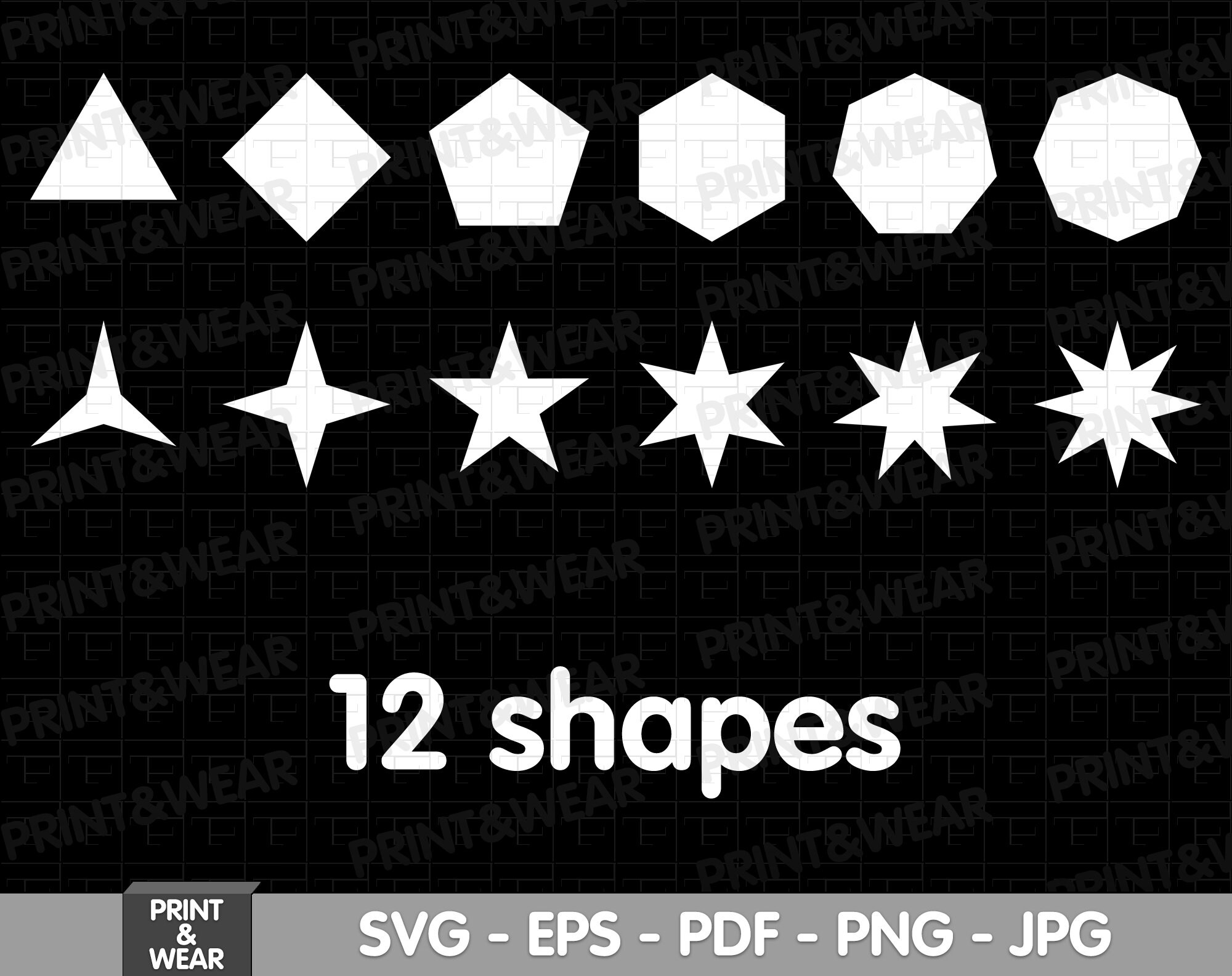 Formas básicas svg bundle triangle svg quad svg romb svg - Etsy México