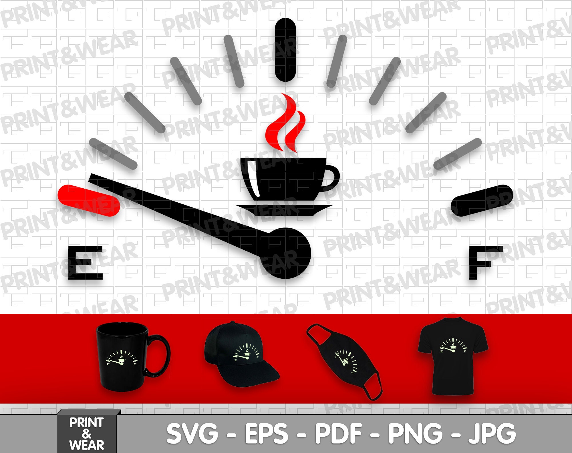 Coffee Meter Svg Coffee Gauge Vector Image Coffee Lover Art - Etsy