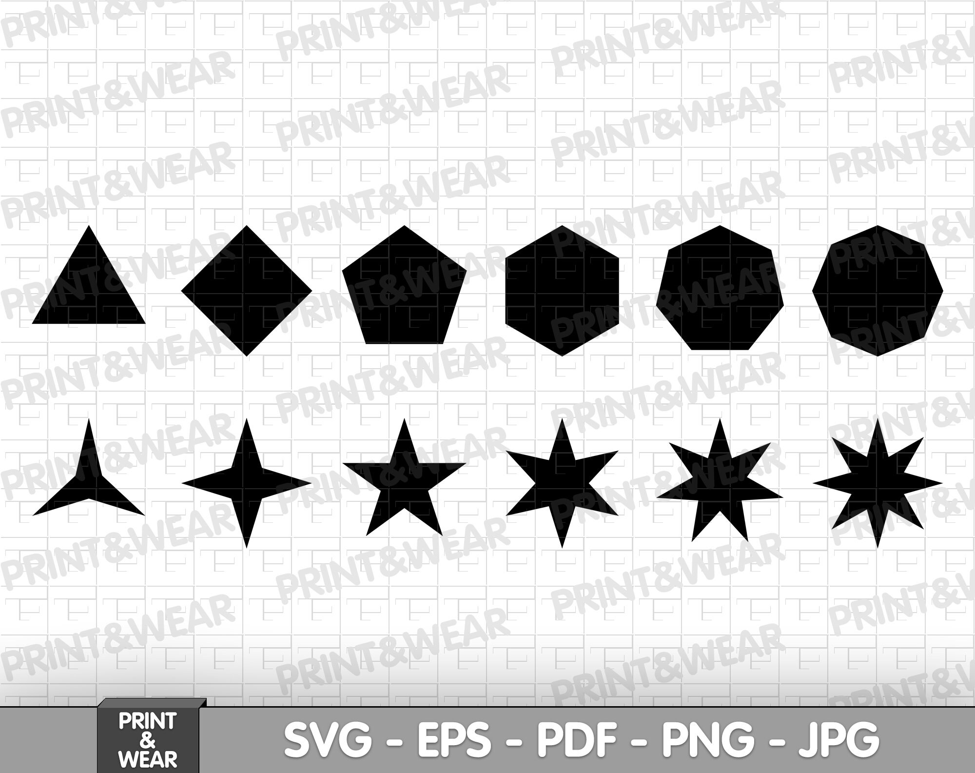 Basic Shapes Svg Bundle Triangle Svg Quad Svg Romb Svg - Etsy Hong Kong