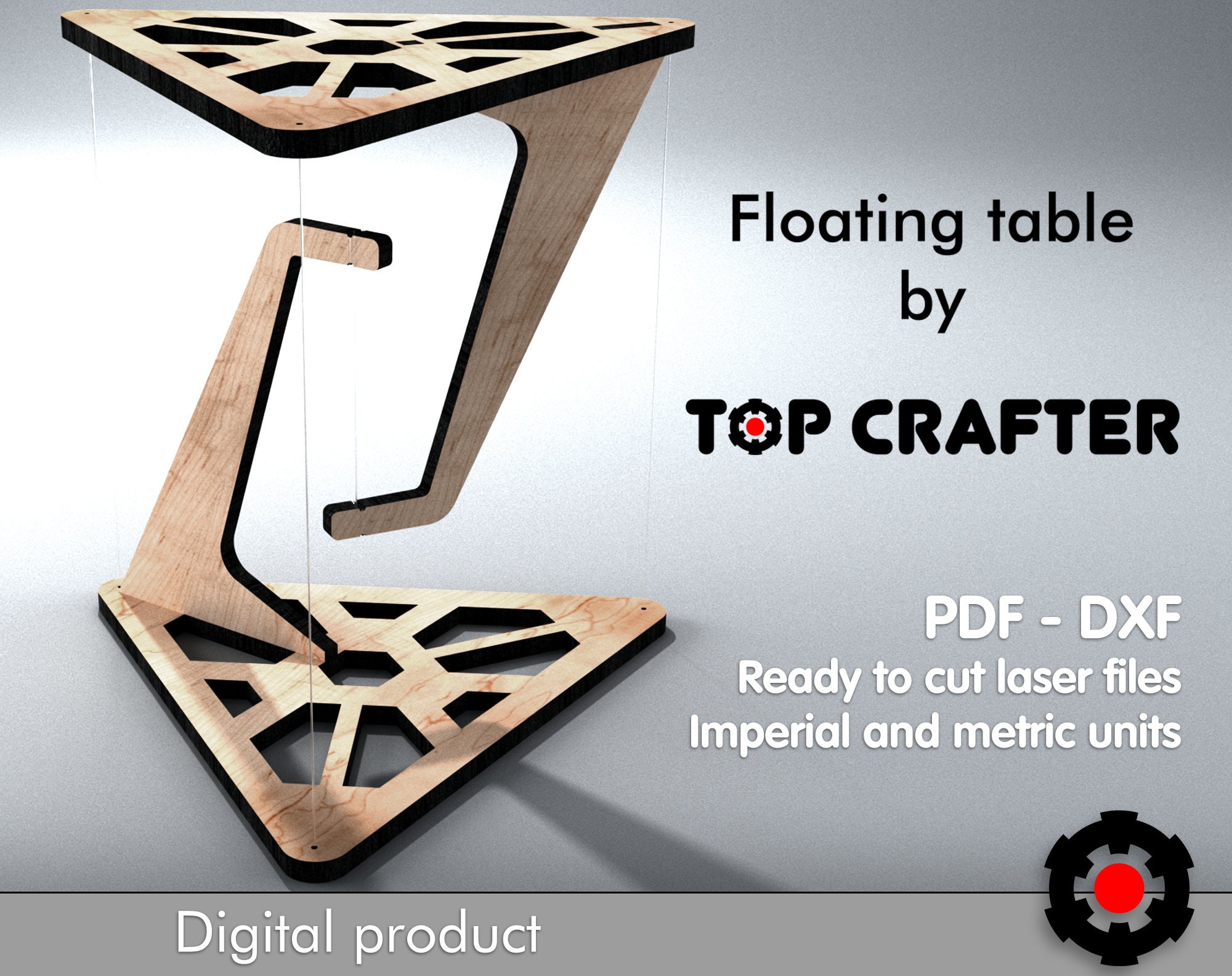 Laser Cut Impossible table DXF plans Tensegrity structure | Etsy
