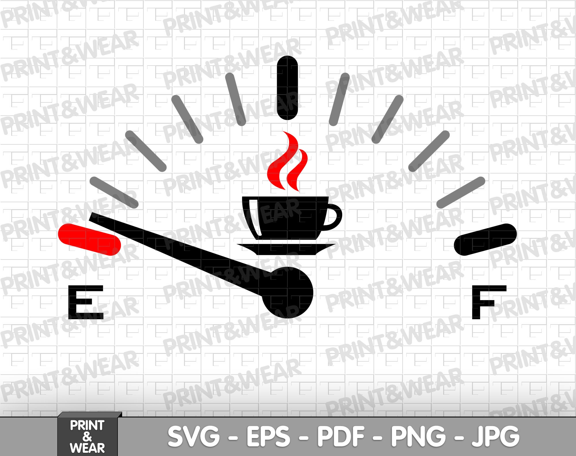 Coffee Meter Svg Coffee Gauge Vector Image Coffee Lover Art - Etsy