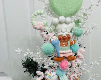 Large Christmas Bow, Candyland Tree Topper, Sweets Bow, Macarons Bow ...