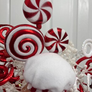 Gingerbread Chef Tree Topper, Red and White Striped Ribbon - Etsy