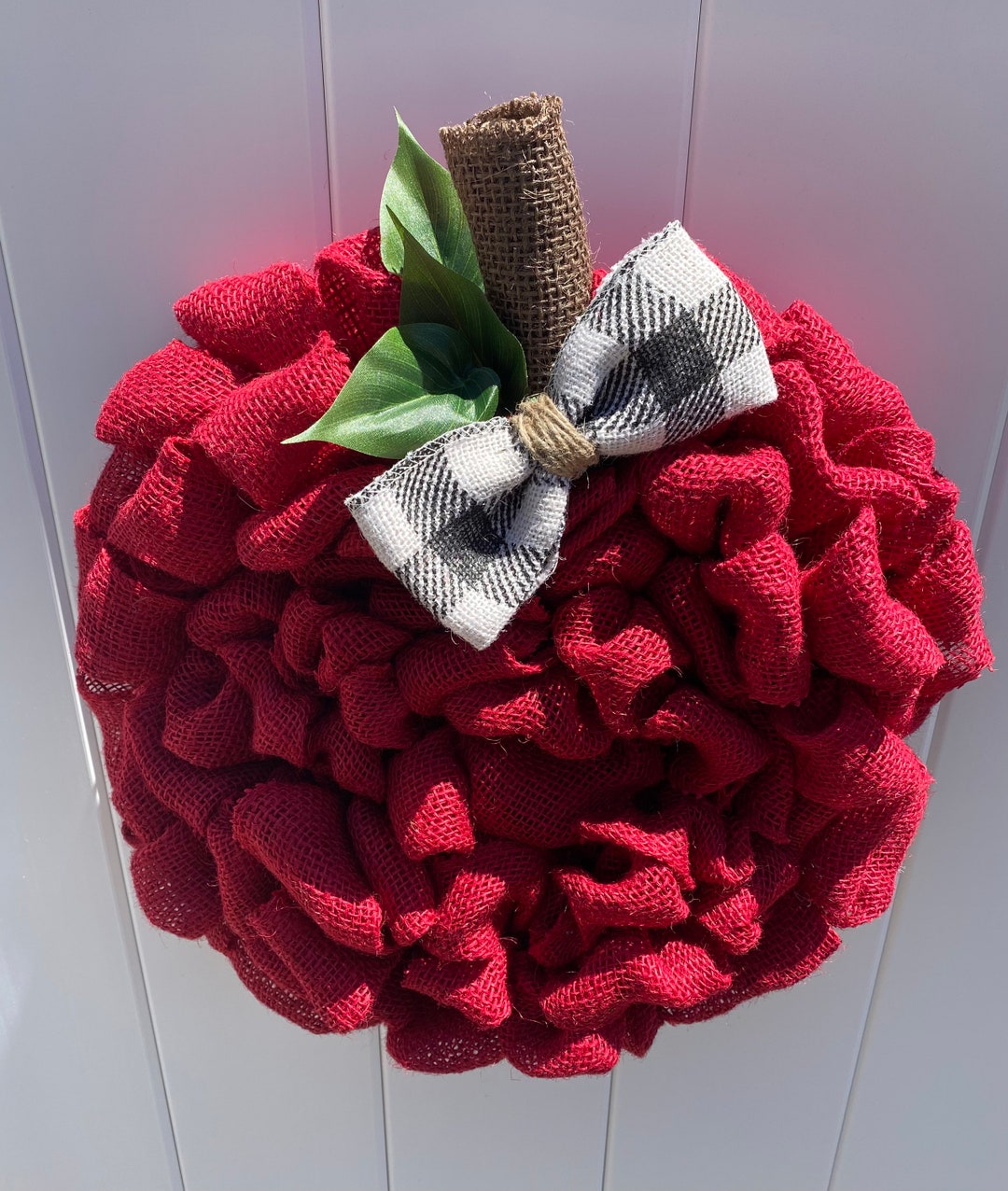 Red Apple Burlap Wreath, Back to School, Fall , Autumn - Etsy