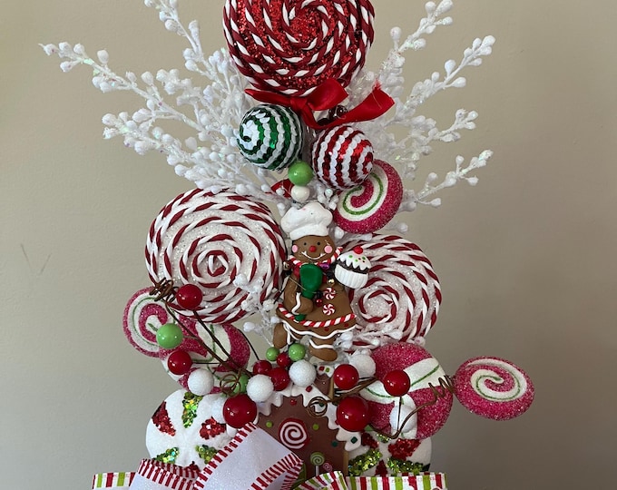 Christmas Tree Topper, Tree Topper, XL Tree Toper, Tree Topper Bow ...