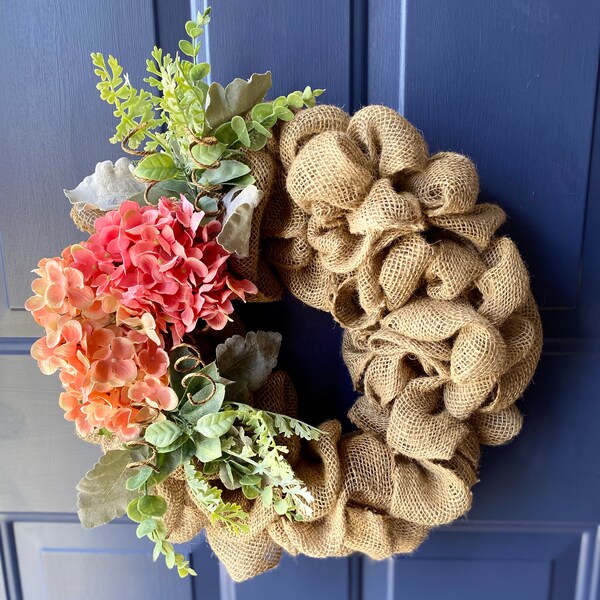 Summer Burlap Wreath - Etsy