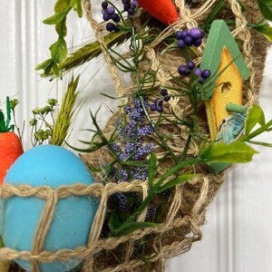 Easter Rabbit Wreath Eggs Carrots - Etsy