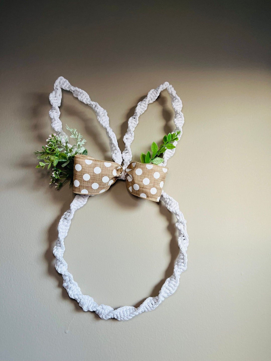 Macrame Easter Bunny Door Hanger - Etsy