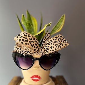 Cheetah Print Face Planter Pot – Cute Flower Pot With Sunglasses ...