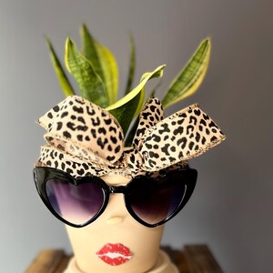 Cheetah Print Face Planter Pot – Cute Flower Pot With Sunglasses ...