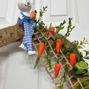 Easter Rabbit Wreath Eggs Carrots - Etsy