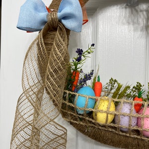 Easter Rabbit Wreath Eggs Carrots - Etsy
