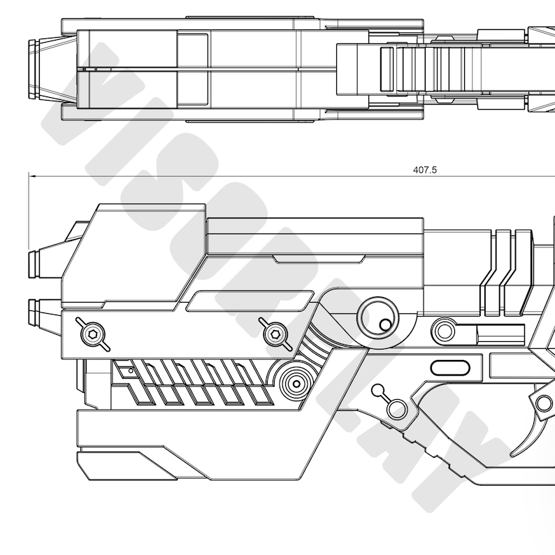 Metroid Zero Suit Samus Paralyzer Blueprints - Etsy