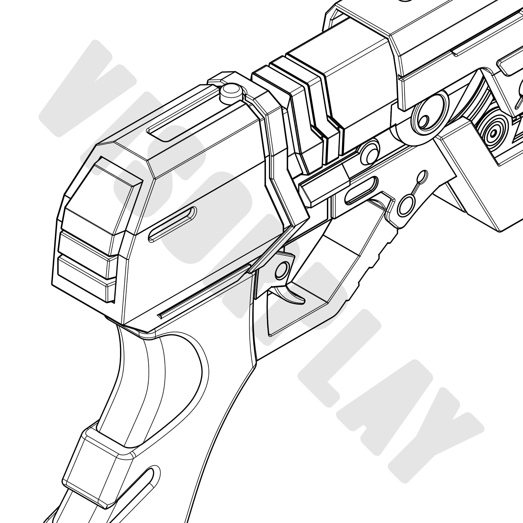 Metroid Zero Suit Samus Paralyzer Blueprints - Etsy