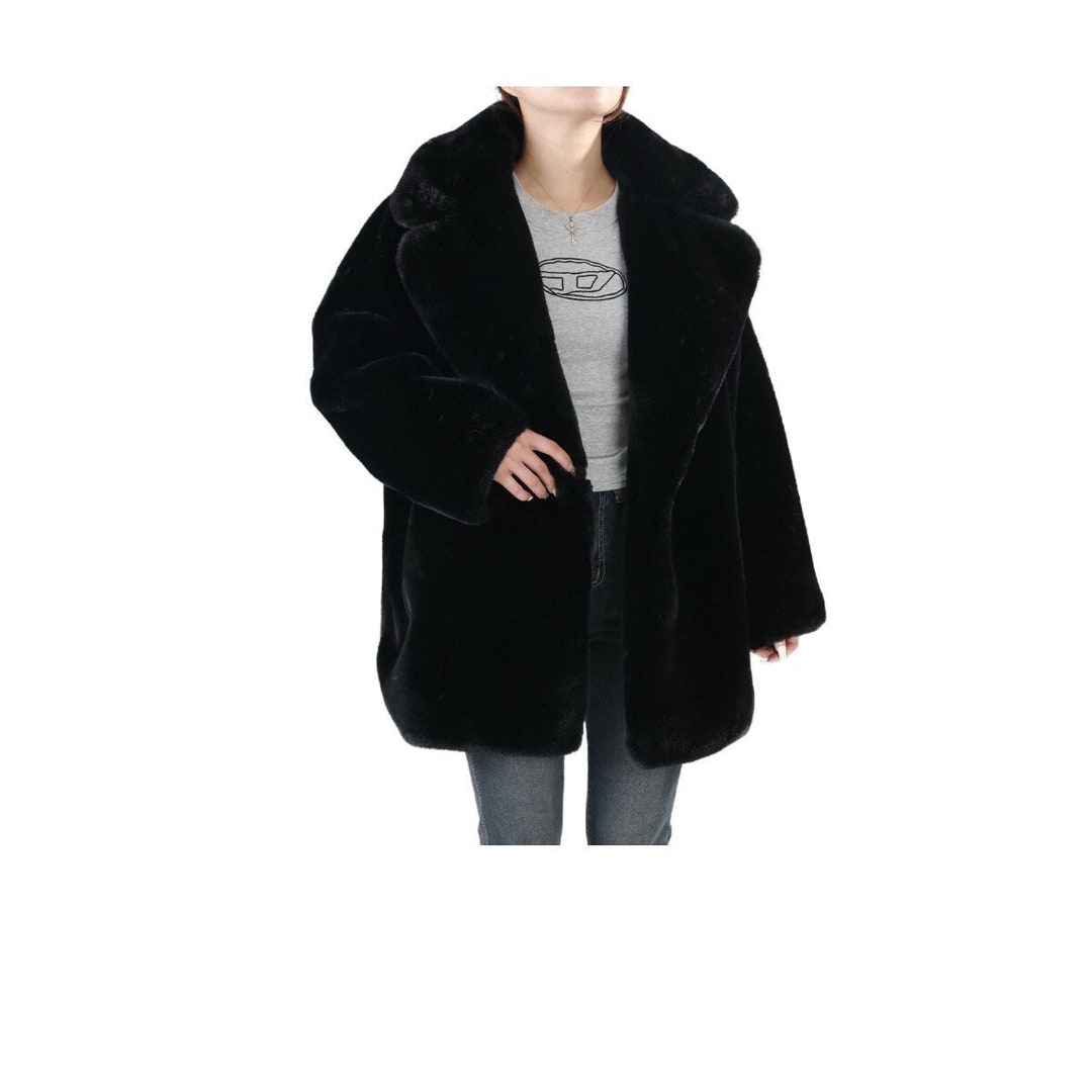 Soft Faux Fur Jacket in Black Extra Thickness and Weight. Unparalleled ...