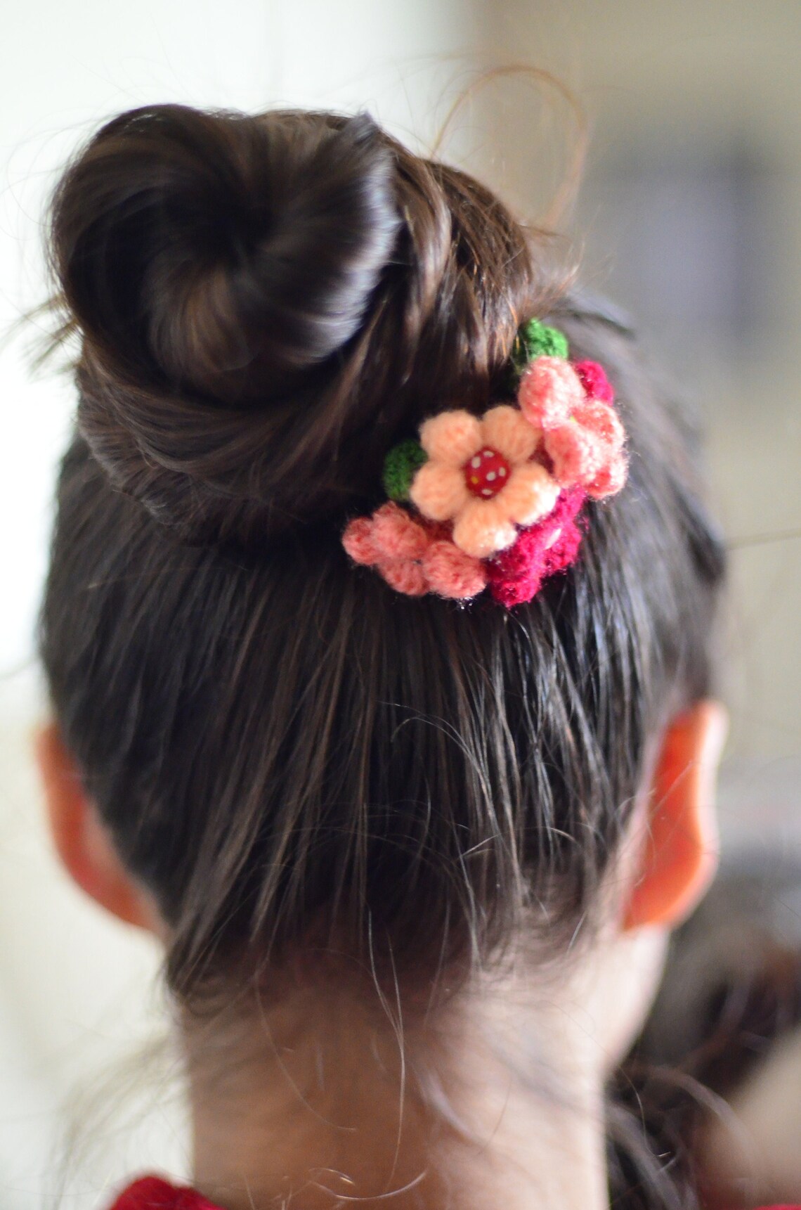 Crocheted Flower Hair Tie /ponytail Holder/ Hair Accessories / - Etsy