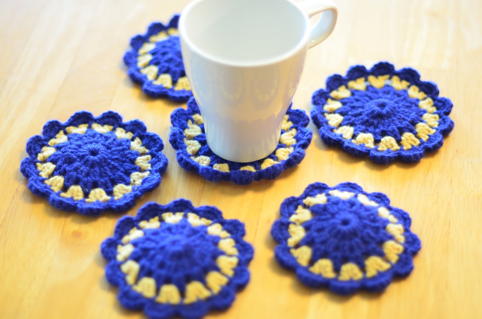 Crochet Coasters Set of 6/house Decoration/ Best Gifts for New - Etsy