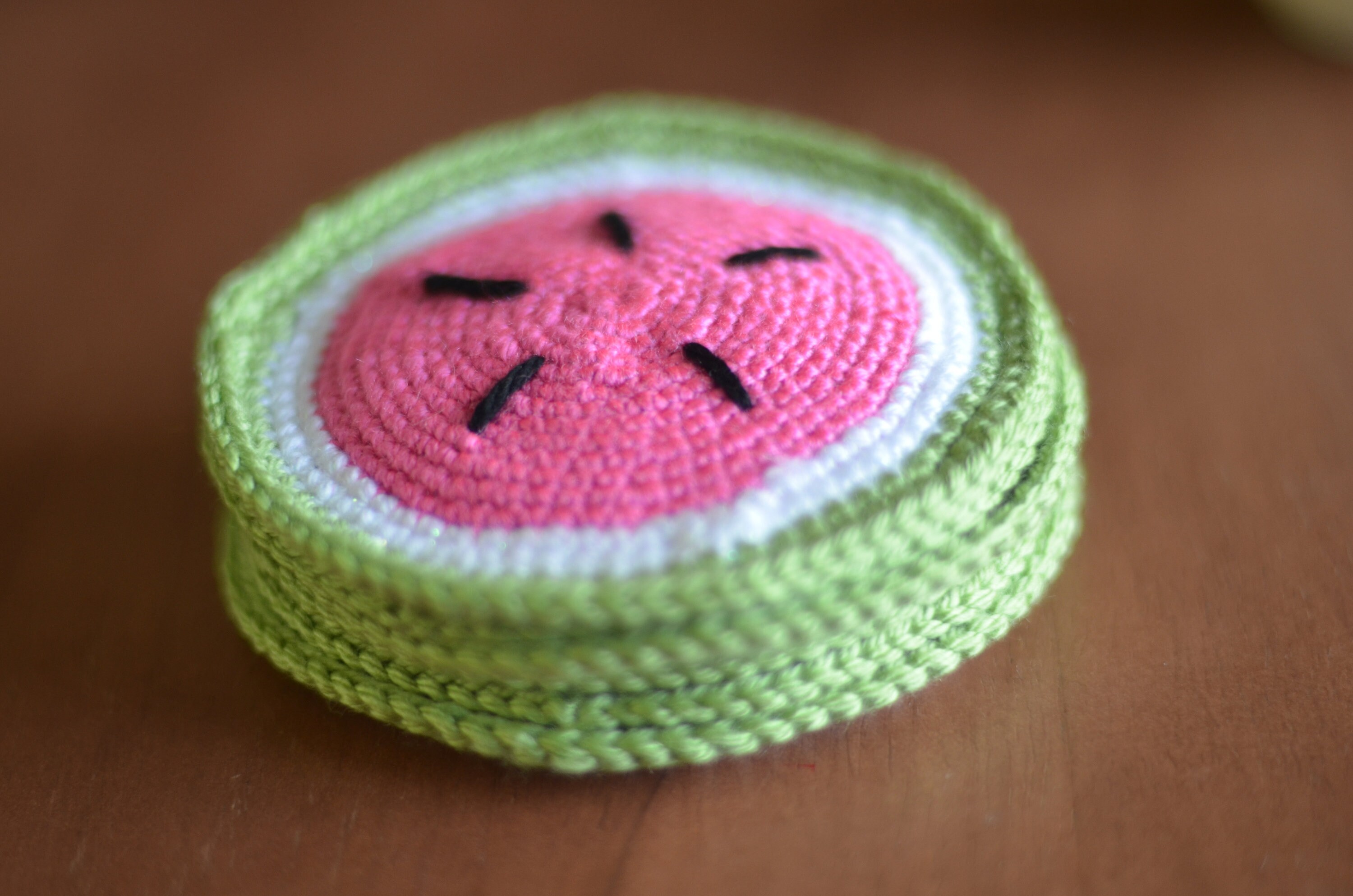 Crochet Watermelon Coaster Set of 6/ Mug Rug/ Summer Home - Etsy