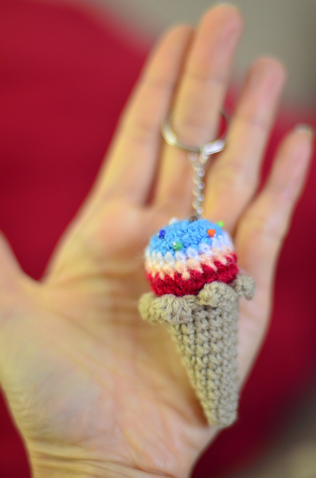 Crocheted Ice Cream Keychain/ Cute Accessories/ Gifting Ideas - Etsy
