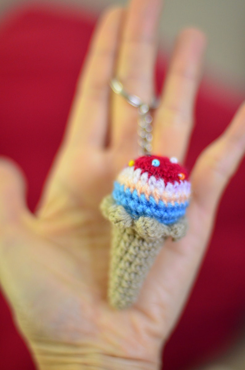 Crocheted Ice Cream Keychain/ Cute Accessories/ Gifting Ideas - Etsy