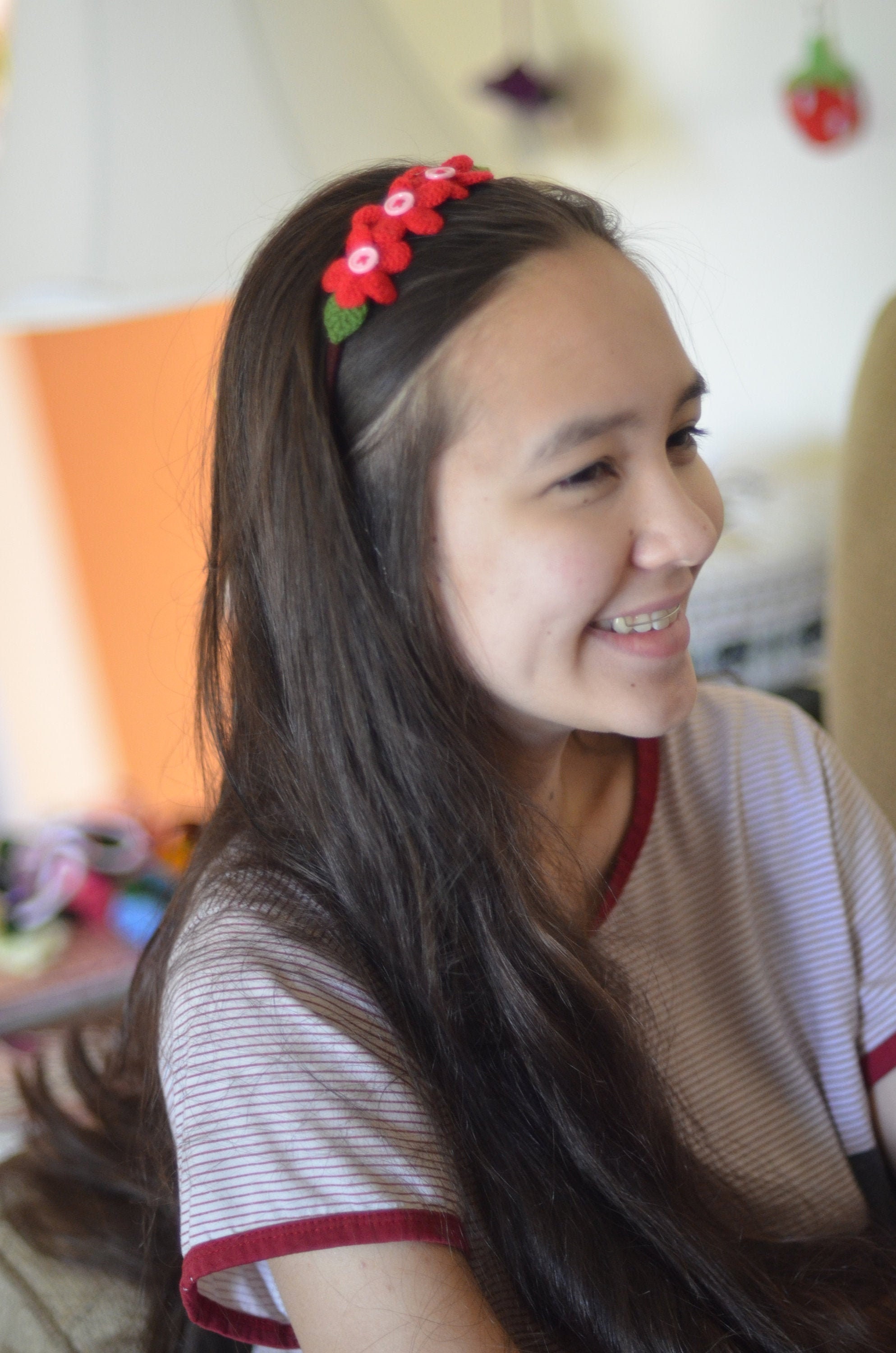 Cute Flower Headband With Flexible Thin Wire / Adjustable - Etsy