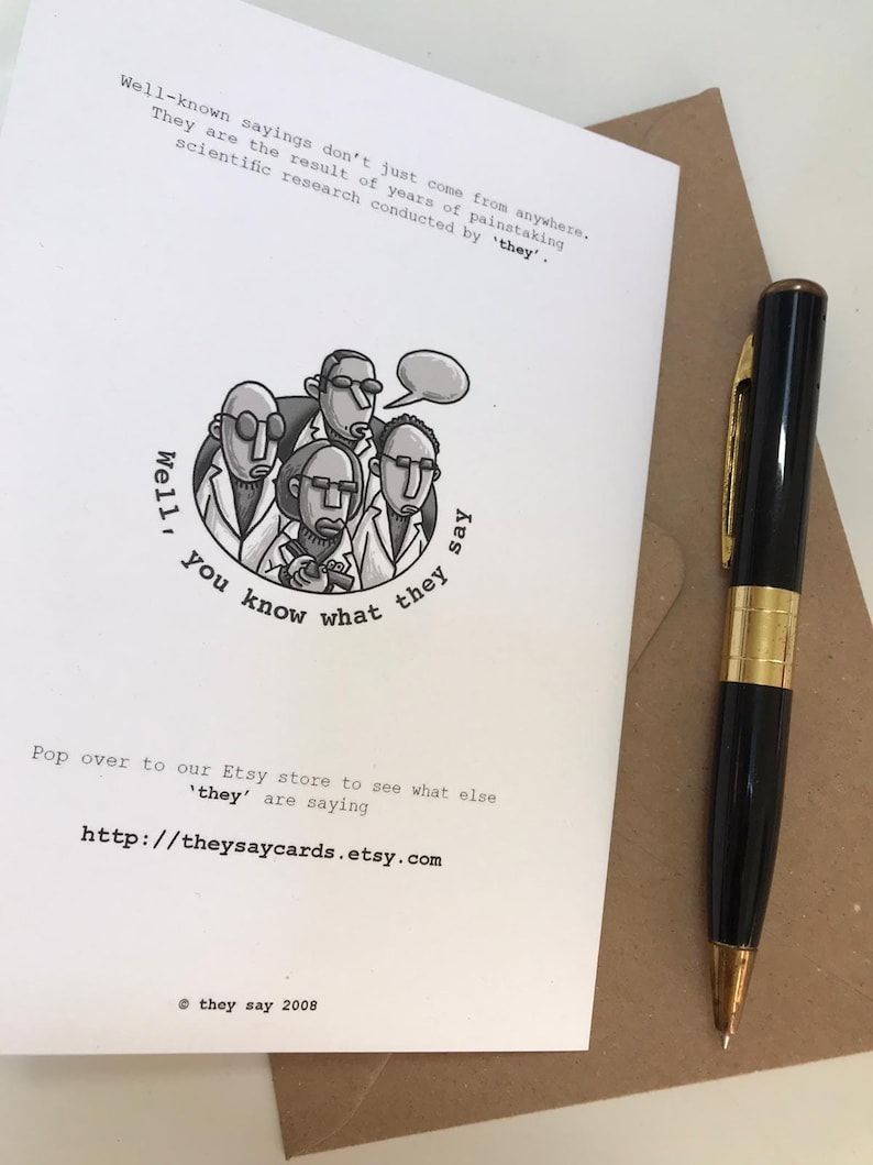 Funny Break up Card / Funny Relationship Card / They Say - Etsy