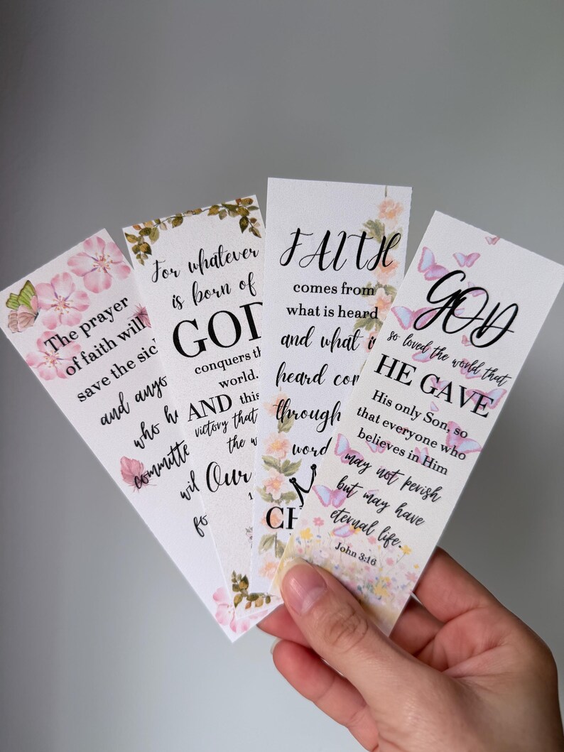 Scripture Bookmarks Printable | Bible Verse Christian Set (digital PDF ...