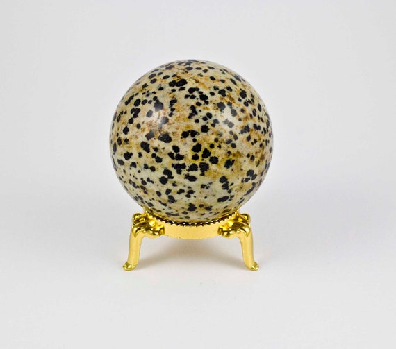 Dalmation Jasper 50mm Sphere With Stand - Etsy Israel