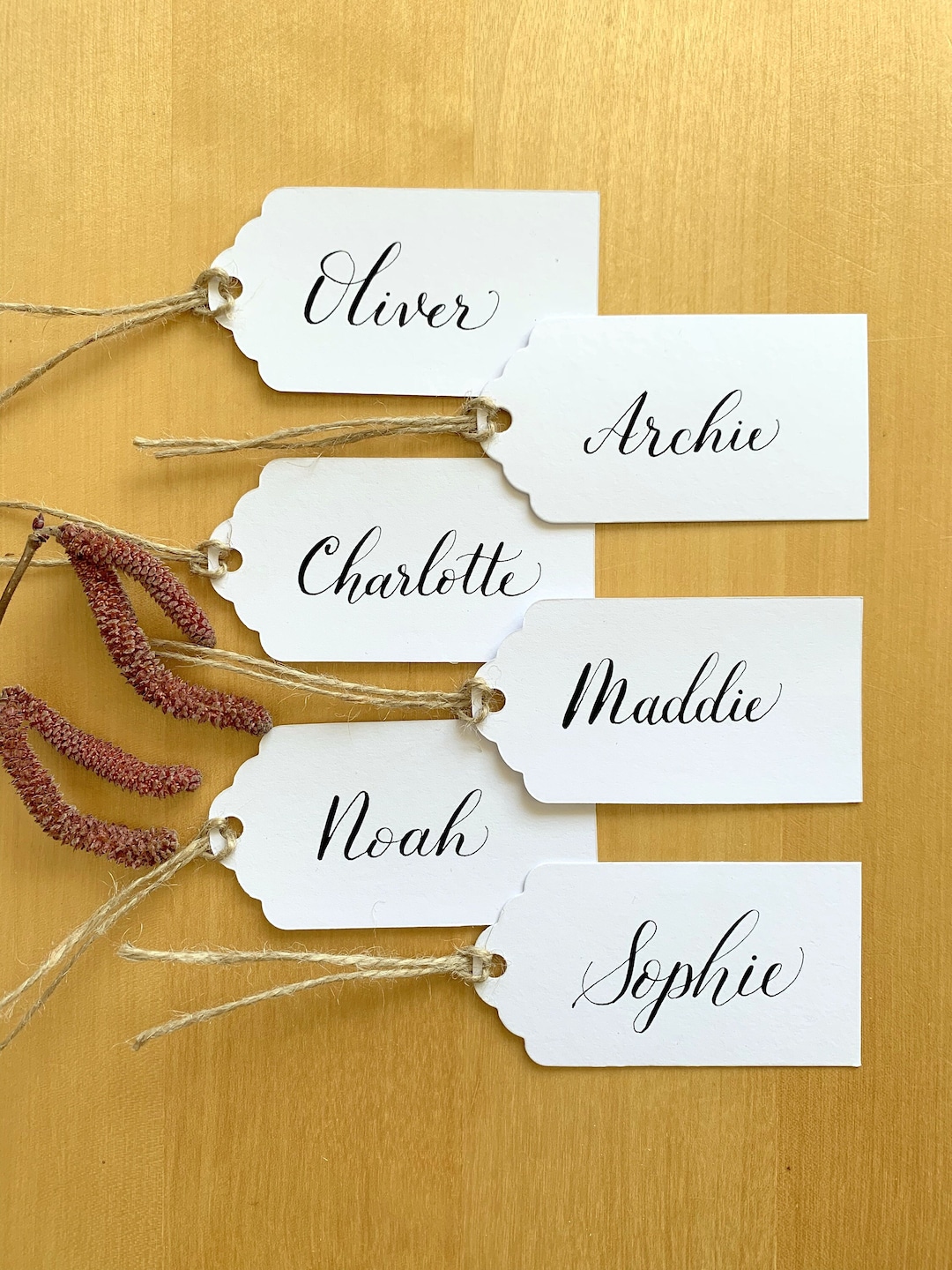 Personalised Gift Tags, Handwritten White Tags, Custom Calligraphy ...
