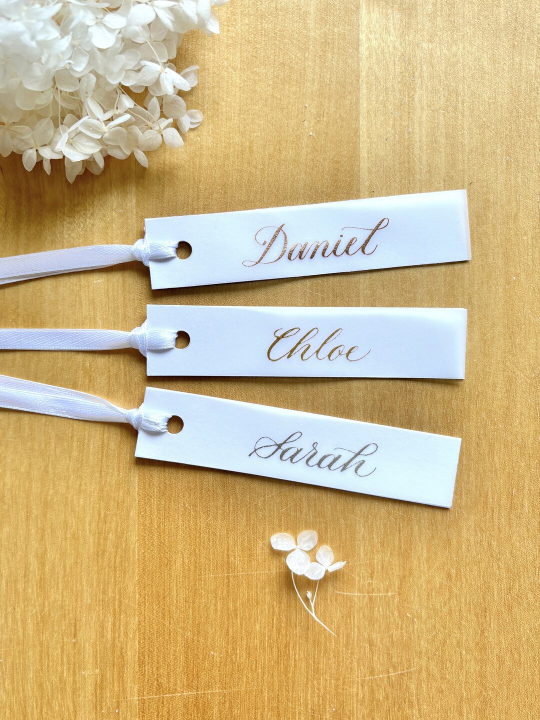 Personalised White Calligraphy Gift Tag, Vellum Overlay, Handwritten ...