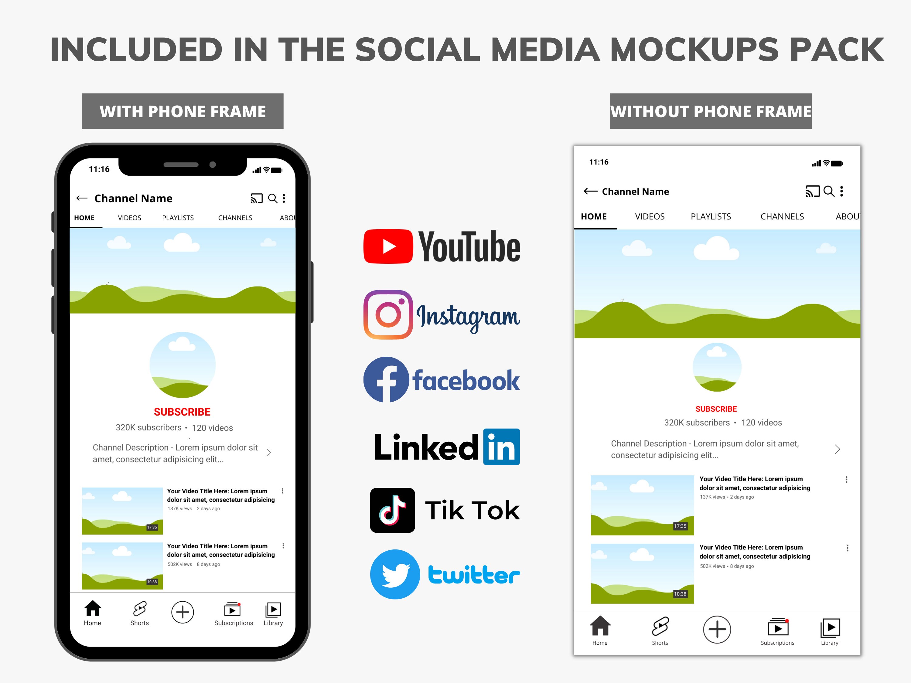 Customizable Social Media Mockup Templates in Canva for Business ...