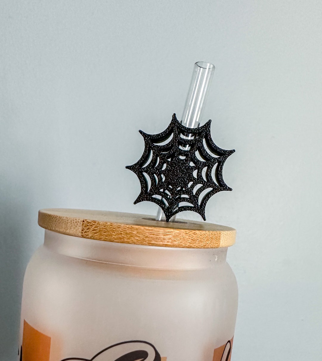 Spider Web Straw Topper-spooky Straw Topper-horror Straw Topper - Etsy