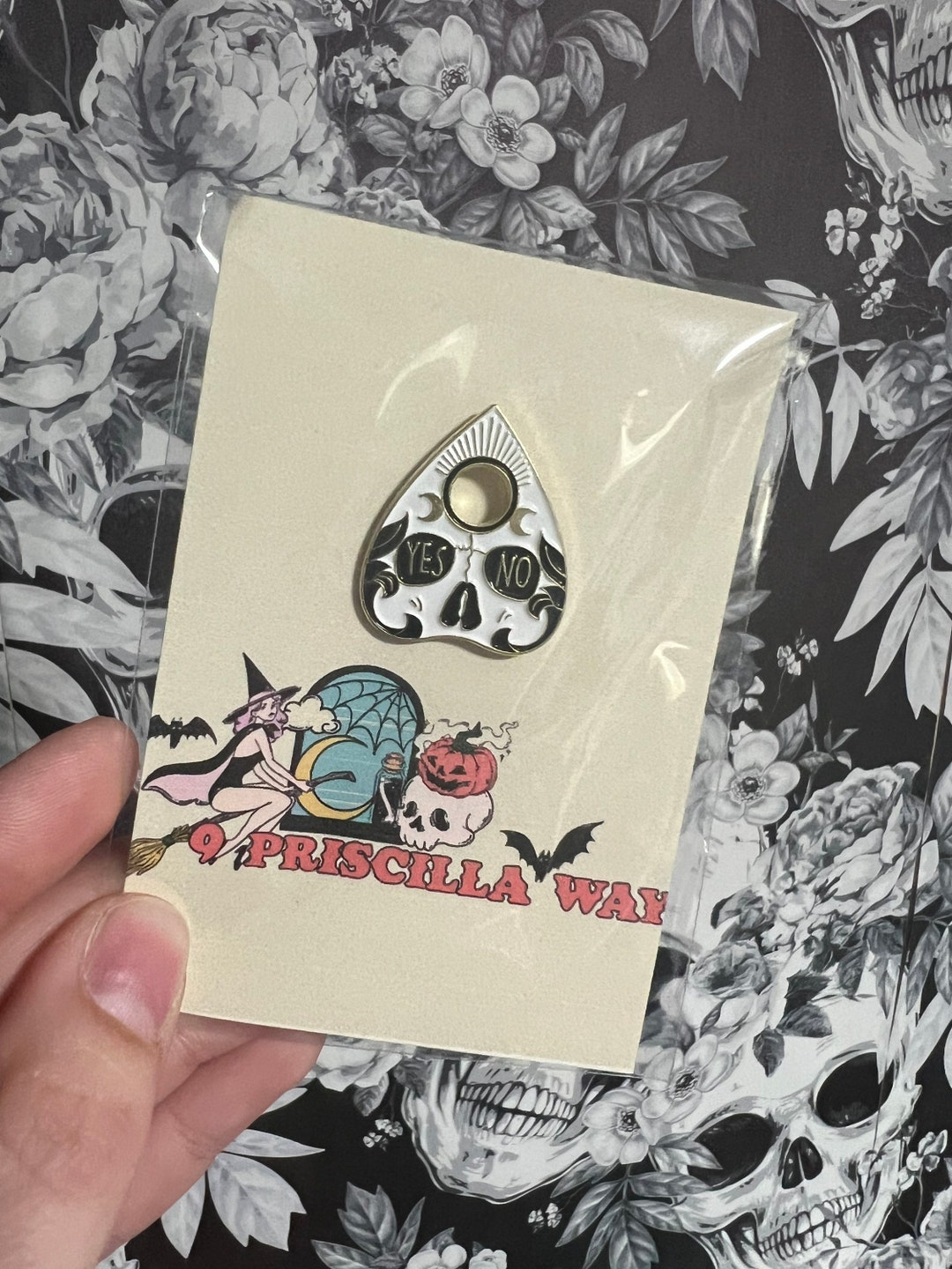 Planchette Pin-skellie Pin-spooky Pin-spooky Season Pin-enamel Pin ...