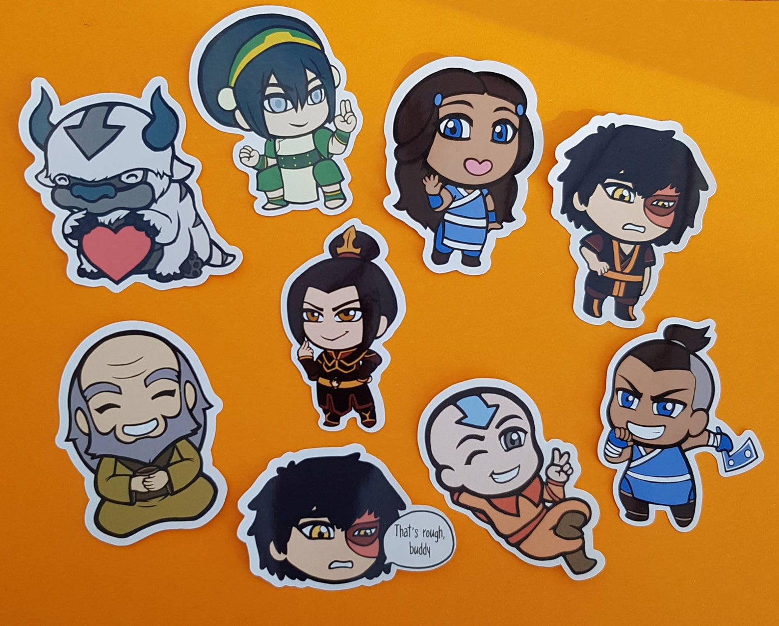ATLA Avatar The Last Airbender Cute Chibi Stickers Characters | Etsy