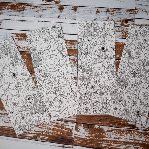 Printable Coloring Bookish Bookmarks for Adults and Kids Set - Etsy