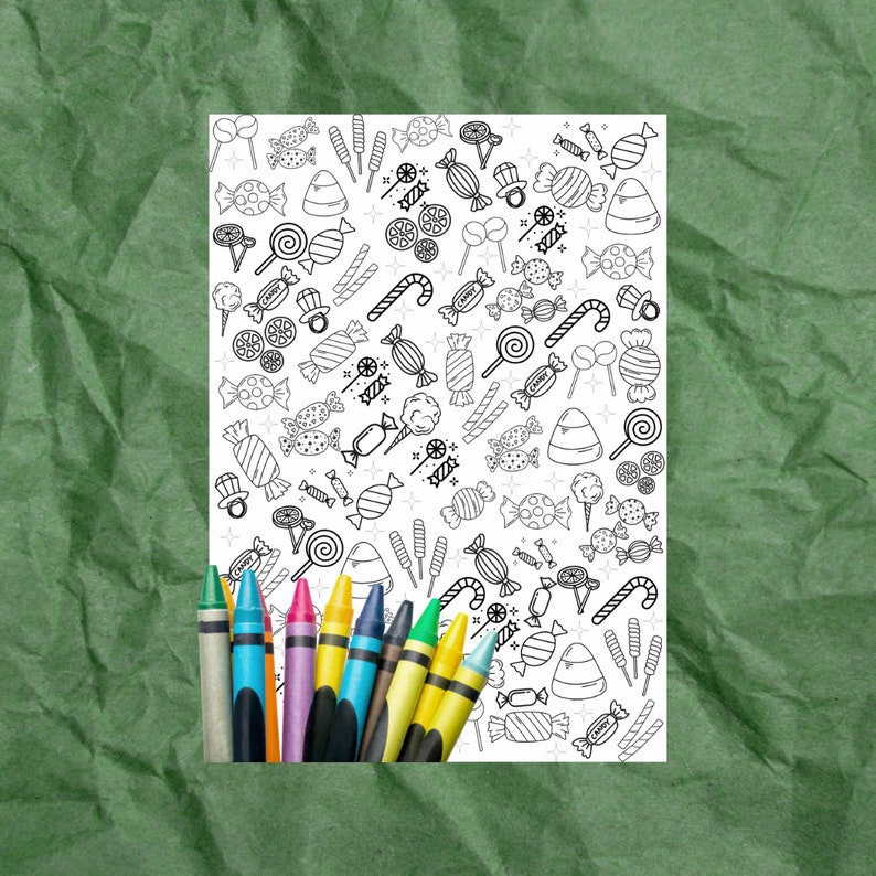 Printable Candy / Sweets Doodle Colouring Sheet A4 | Adult & Kids ...