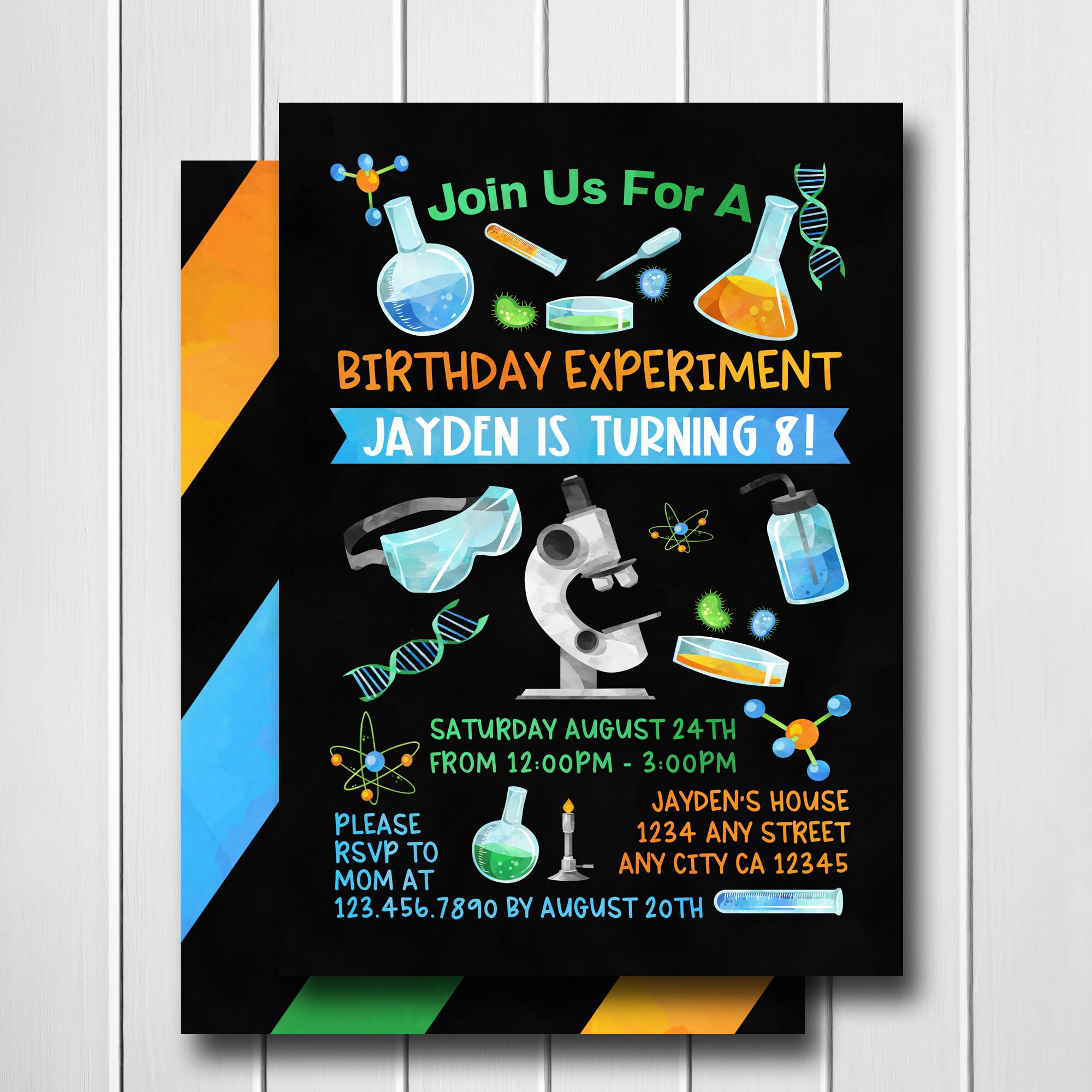 Science Party Invitation Science Birthday Invitation Science - Etsy