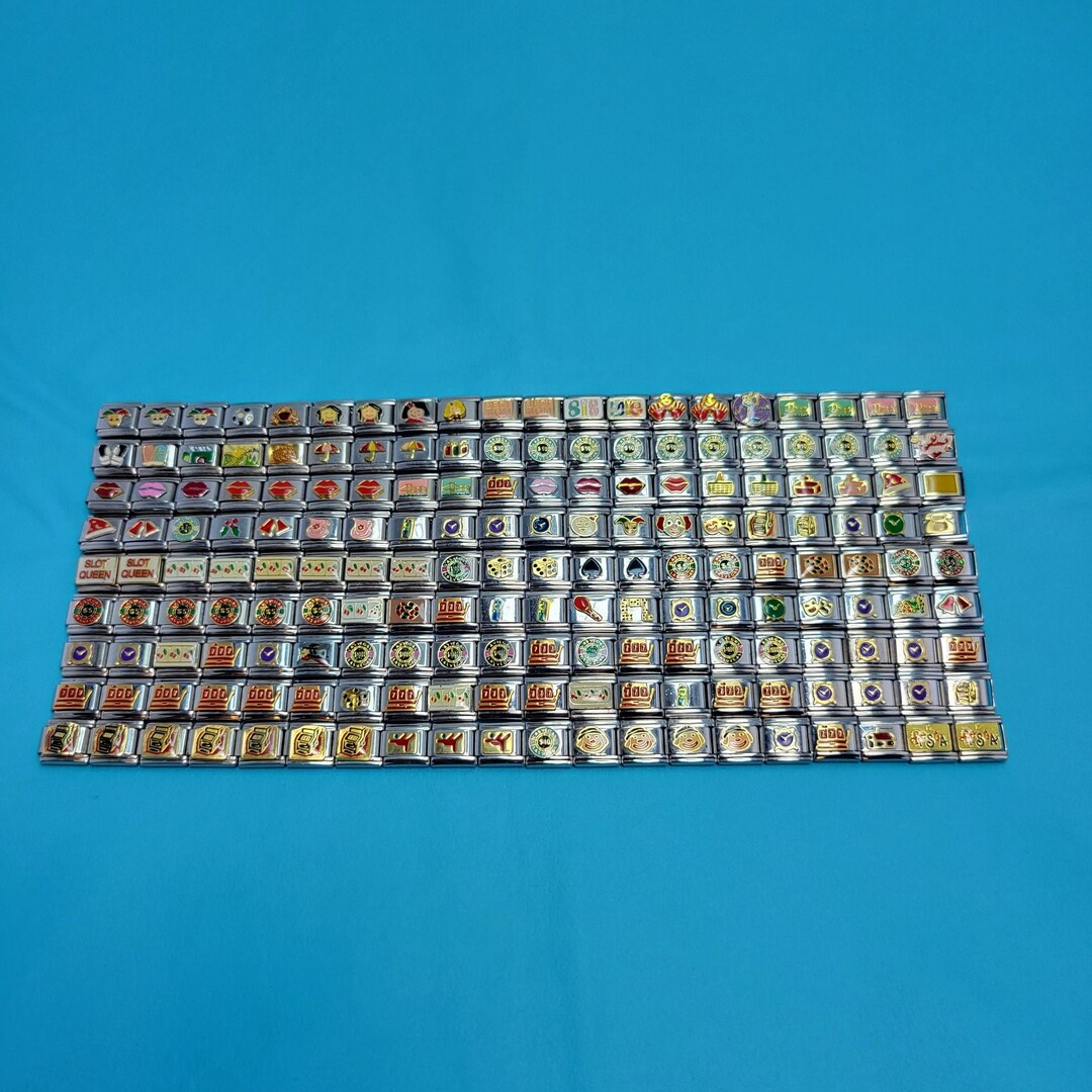 Miscellaneous Italian Charms Slot Machine Clock Clown Lips Crab Fiesta ...