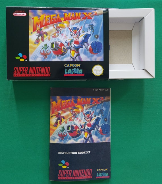 Only Box Inlay and Manual Mega Man X3 PAL for SNES super | Etsy
