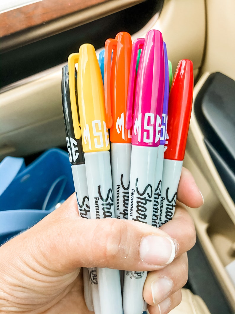 Monogrammed Sharpie Marker, Personalized Permanent Markers, Back to ...