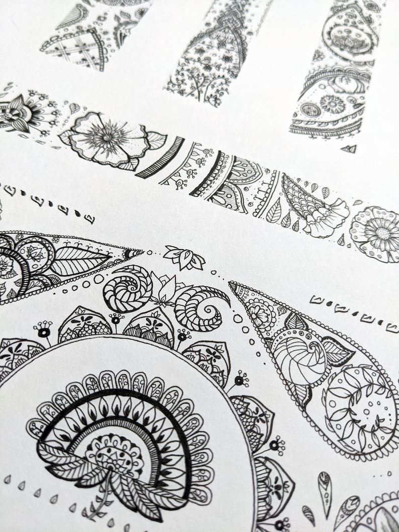 Intricate Pen Drawing With Secret Message - Etsy