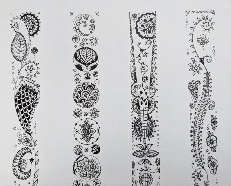 Intricate Pen Drawing With Secret Message - Etsy