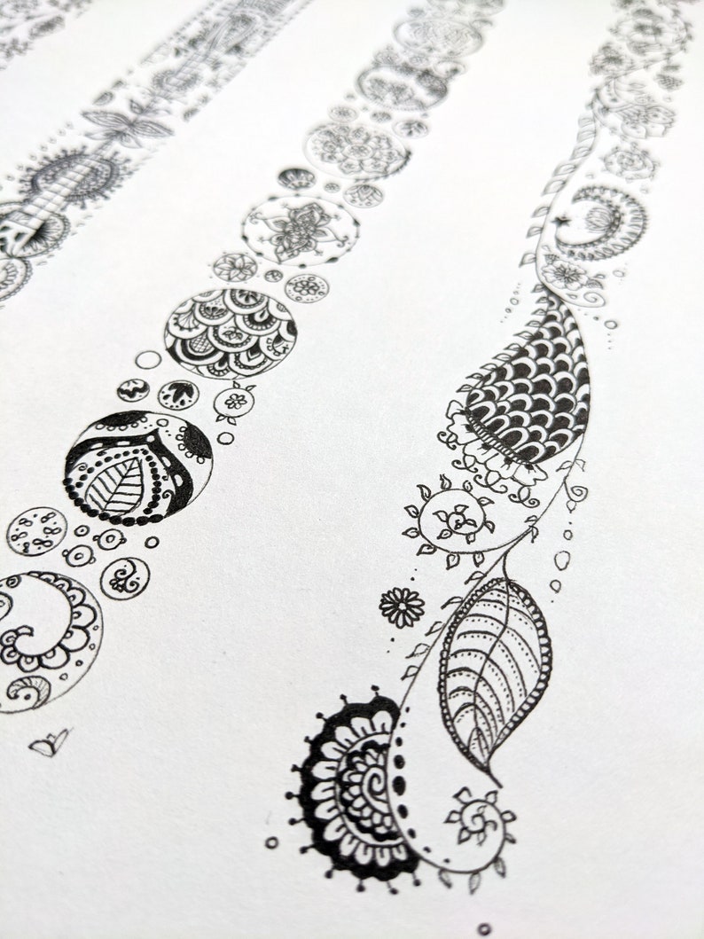 Intricate Pen Drawing With Secret Message - Etsy
