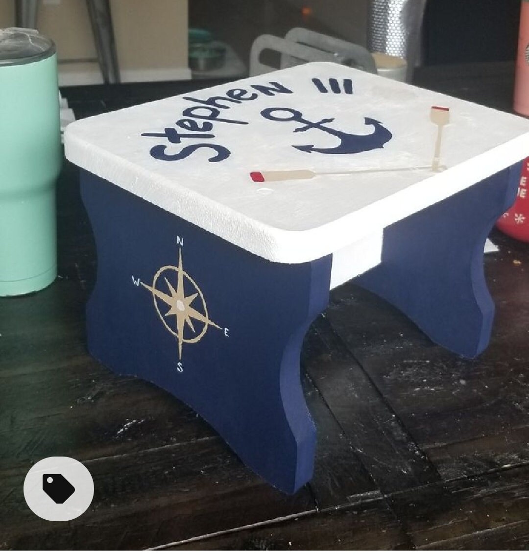 Hand Painted Step Stool - Etsy