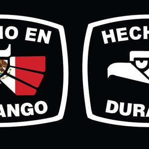 Hecho En Durango Letters Decal Car Window Laptop Vinyl Sticker Mexico ...